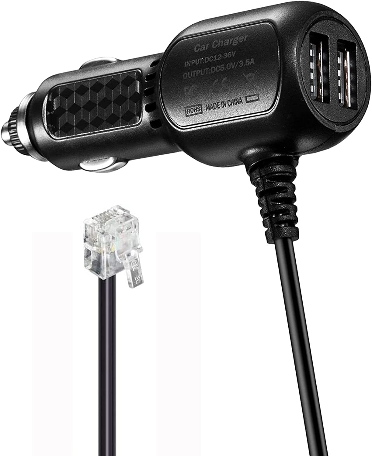 RJ11 Radar Detector Power Cable Compatible for Escort Max Valentine One Uniden Beltronics Cobra Radar Detector Radenso XP/SP and Uniden DFR6/7,R1/R3, LRD950/850