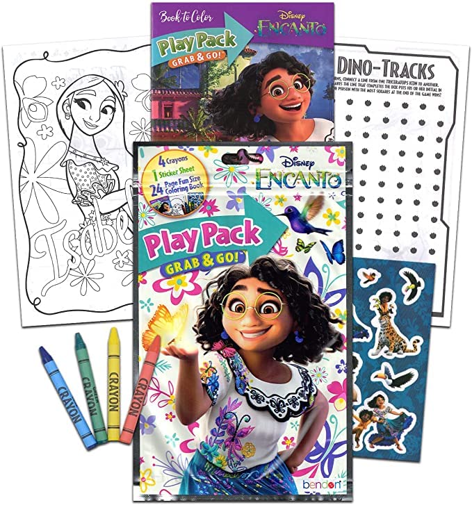 Encanto Backpack for Girls Disney - Bundle with 16” Encanto Backpack, Water Pouch, Encanto Play Pack, More (Encanto School Backpack)
