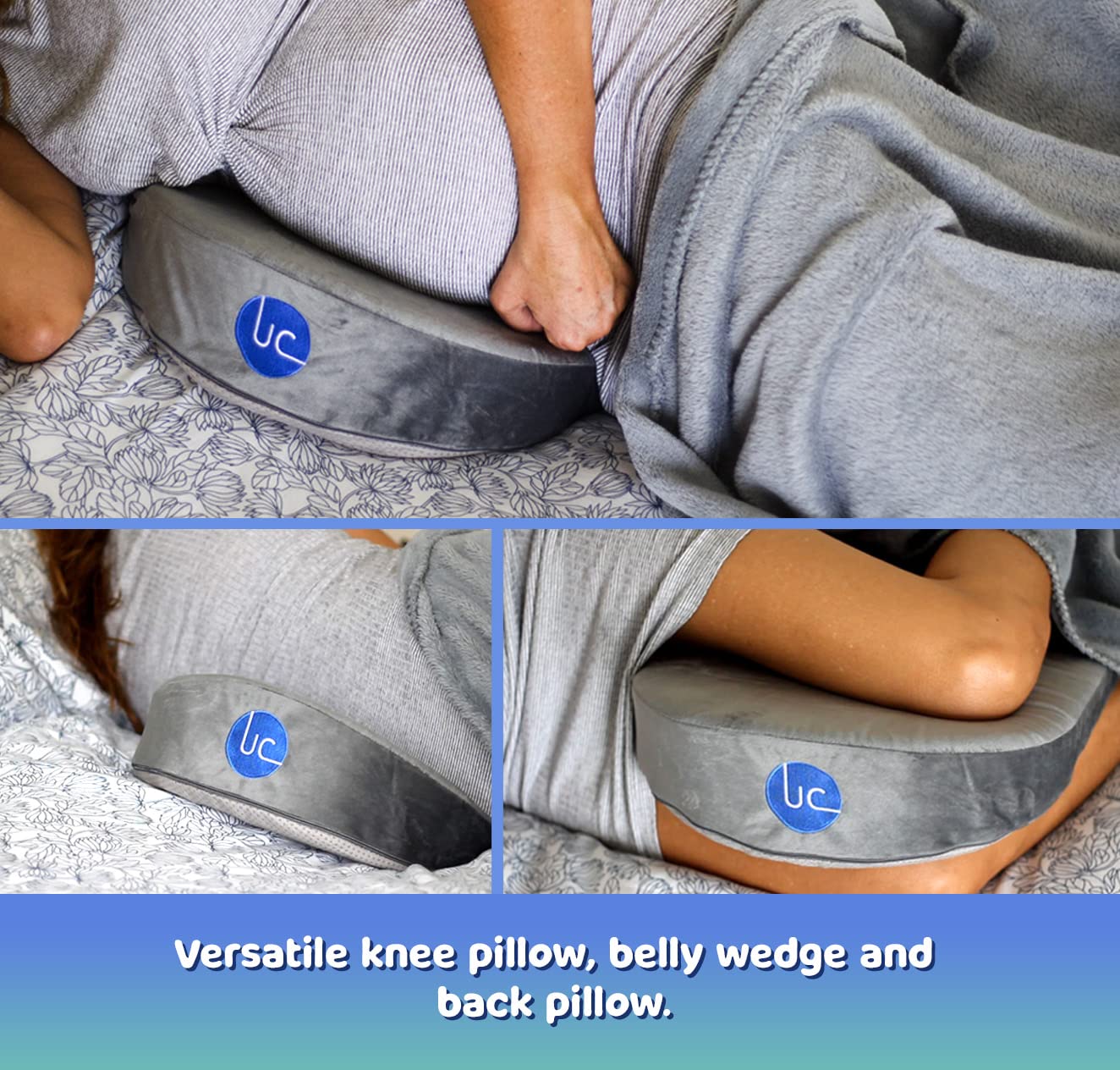 UC Pregnancy Pillow Wedge for Belly Support| Maternity Wedge Pillow for Pregnancy | Belly Wedge Pillow | Pregnancy Wedge Pillows Support Body, Legs, Back, Knees