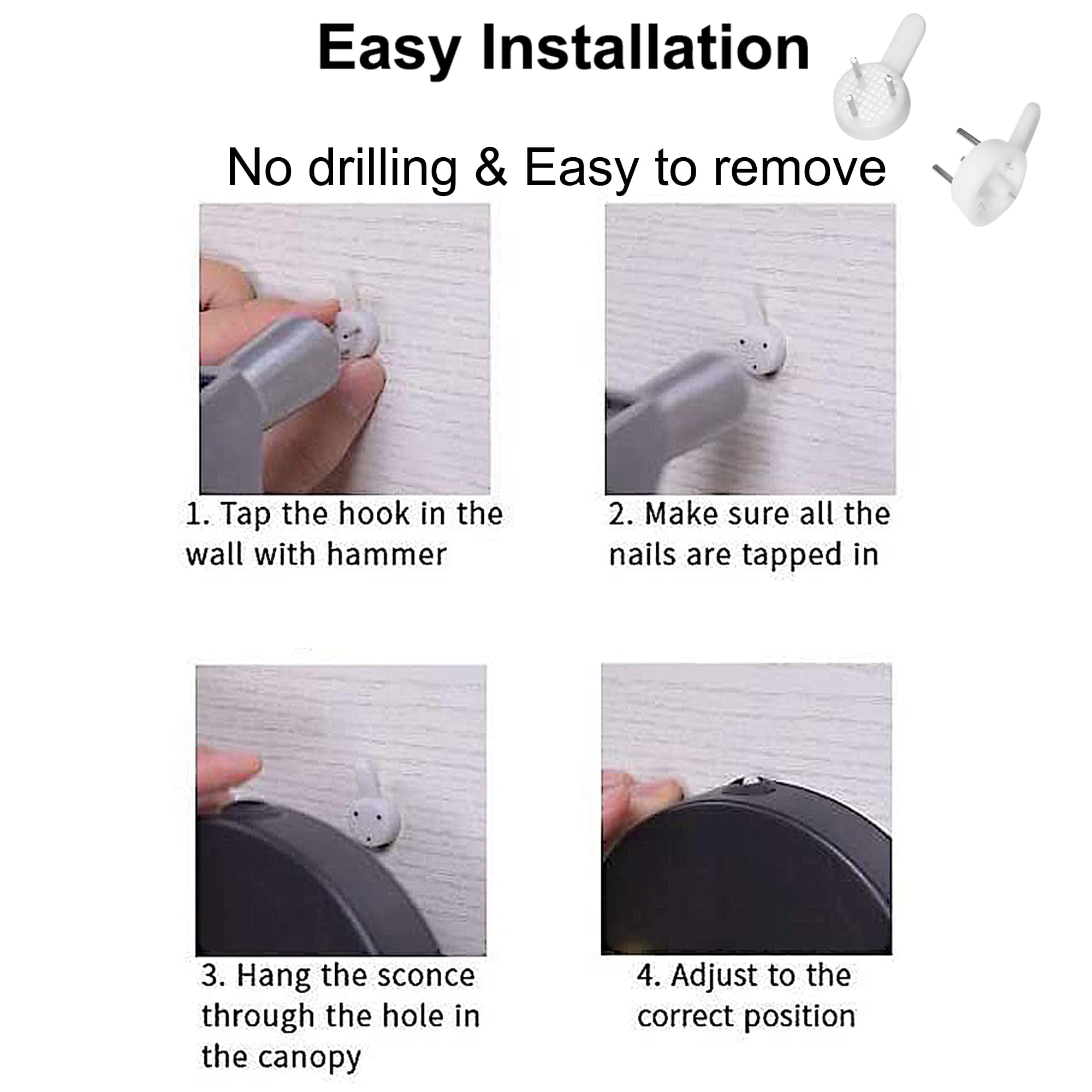 Kiven Battery Operated Wall Sconces, Industrial Wall Lights with Rechargeable LED Bulb and Black Iron Shade, Dimmable Wall Lighting Fixtures for Living Room Bedroom Hallway(Set of 2)