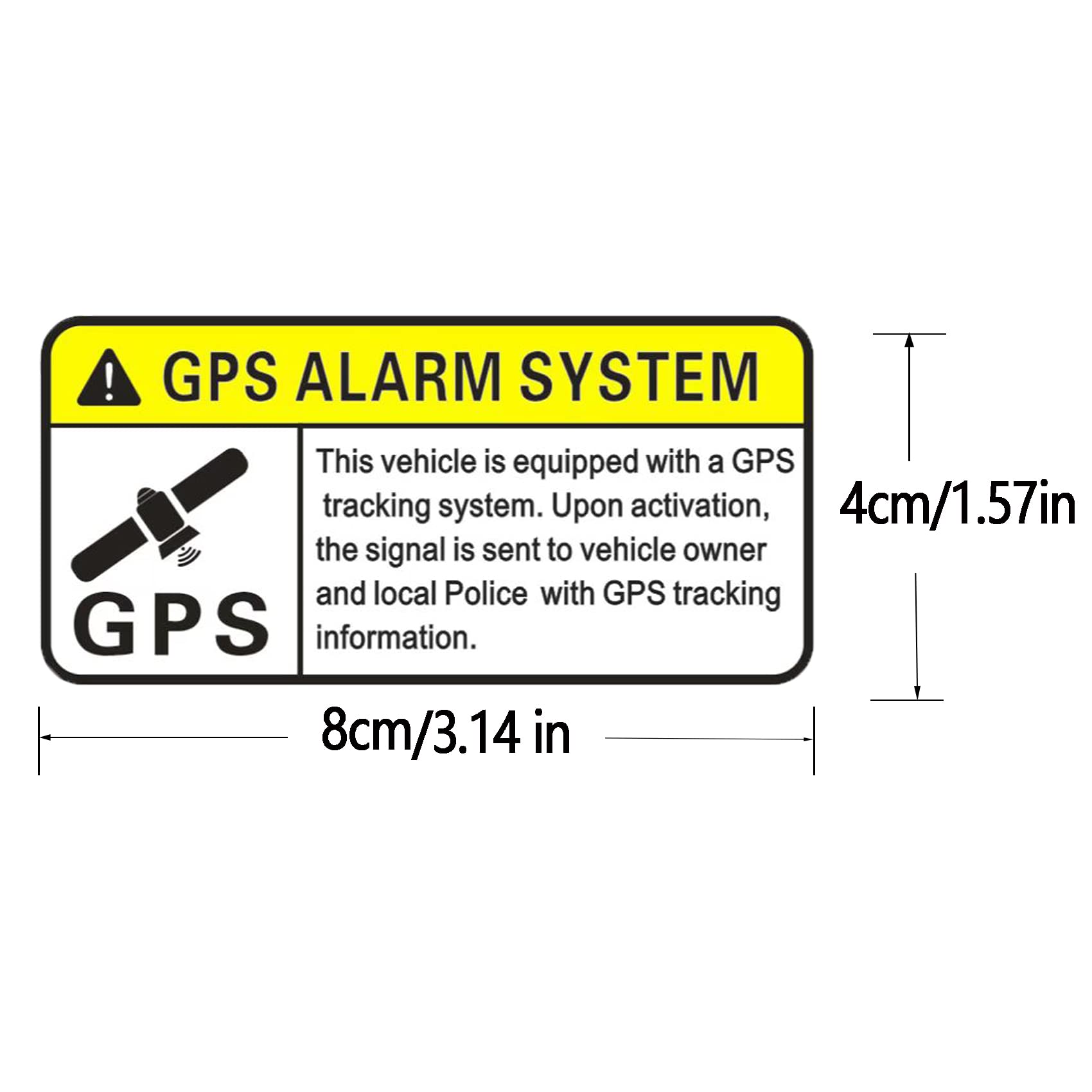 HMDZMR GPS Tracking Sticker, Self Adhesive Track Stickers, PVC Car Tracker Warning Stickers, GPS Tracker Sticker for Motorcycle Car Bike Truck Trailer Vehicles Safety Bumper (6 Pcs)