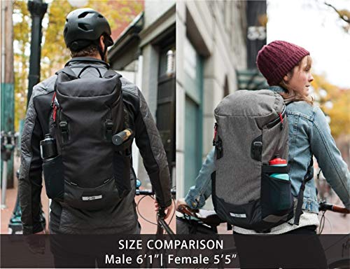 Two Wheel Gear Commuter Laptop Backpack - Water Resistant with 15in Padded Laptop Sleeve, for Travel, Work, Biking, Hiking, and Everyday Use, 26L Black