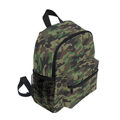 AUUXVA Kids Backpack Military Camo Camouflage School Bag Kindergarten Toddler Preschool Backpack for Boy Girls Children