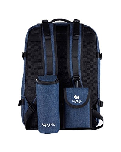BTS X AGATHA Travel Edition Canvas Backpack Rucksack School College Backpacks for Unisex, Jean - Medium (0.98 cu ft)
