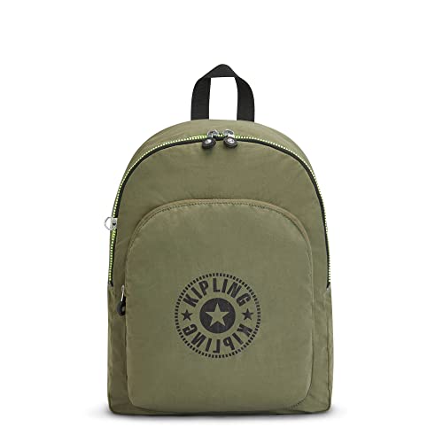 Kipling Curtis Laptop Backpack, Adjustable, Lightweight, Wide Shoulder Straps, Medium, Strong Moss C, 11.75''L x 15.75''H x 7.5''D