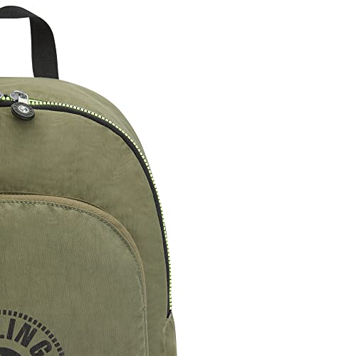 Kipling Curtis Laptop Backpack, Adjustable, Lightweight, Wide Shoulder Straps, Medium, Strong Moss C, 11.75''L x 15.75''H x 7.5''D