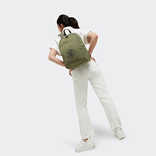 Kipling Curtis Laptop Backpack, Adjustable, Lightweight, Wide Shoulder Straps, Medium, Strong Moss C, 11.75''L x 15.75''H x 7.5''D
