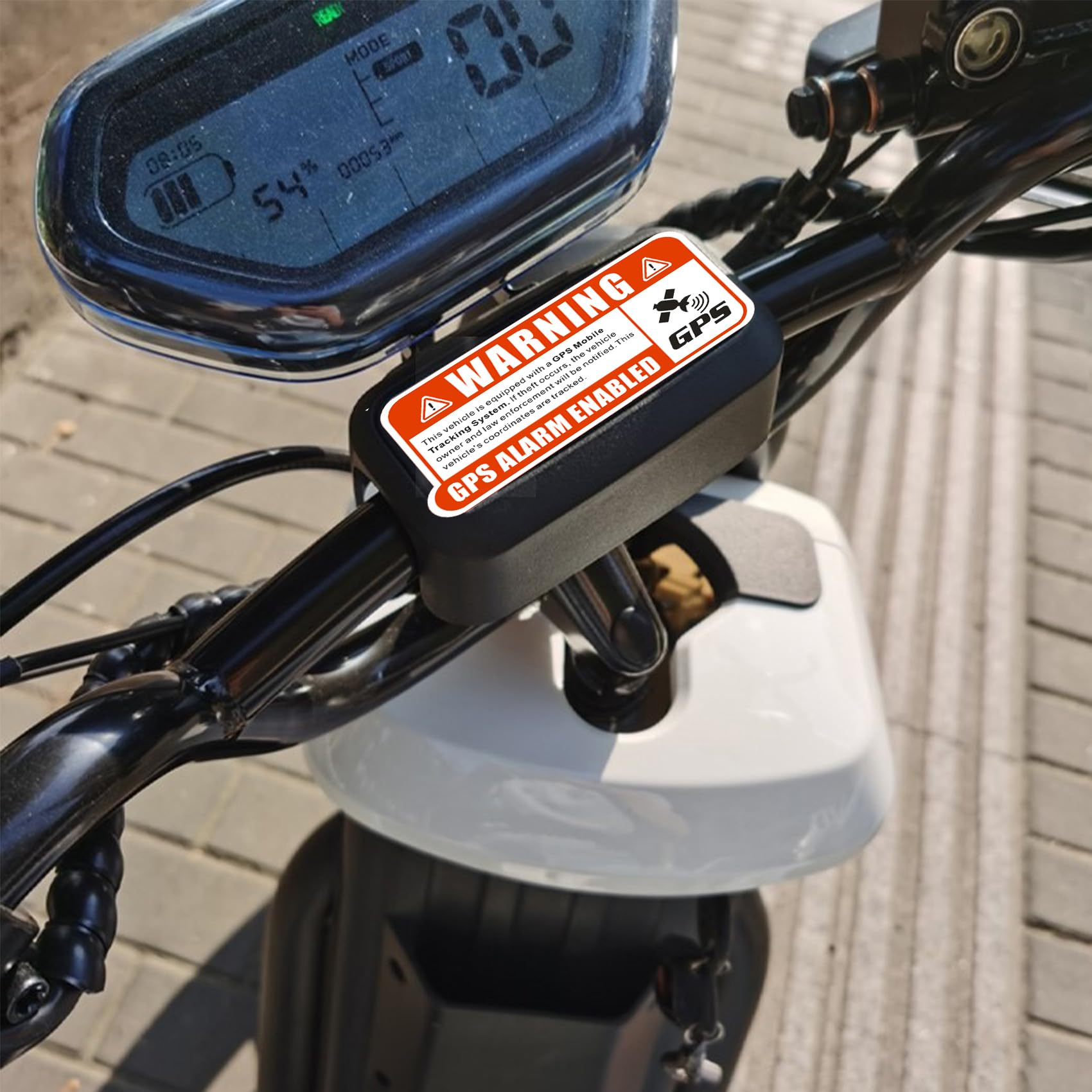 HMDZMR Anti-Theft GPS Tracking Sticker Set, Car Vehicle Stickers with GPS Tracking Warning, Self Adhesive Car Decals for Bicycle Car Truck Trailer Vehicle Safety Bumper (6Pcs)