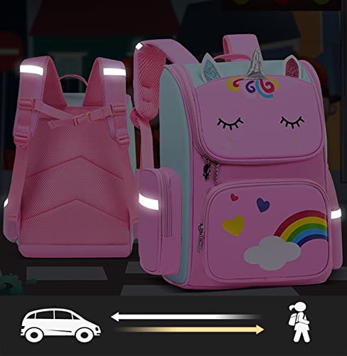 BIBDOO Unicorn Backpack for Girls, Kids School Bag for Preschool Kindergarten, Toddler Bookbags