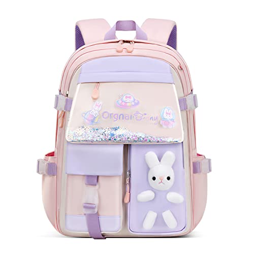 Cute Backpack Travel Backpacks Bookbag for Women & Men Boys Girls School College Students Backpack Durable Water Resistant Pink-B Small