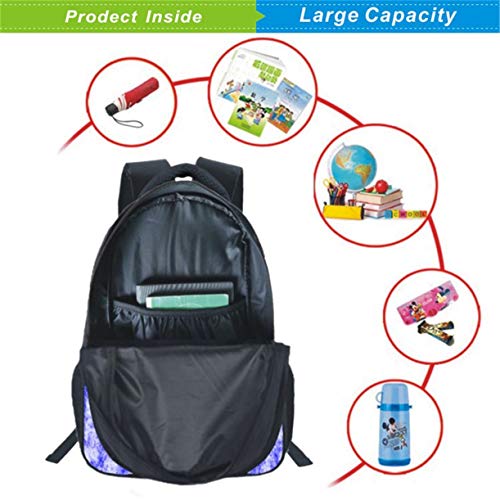 Gengx Kuromi Cute School Backpack for Girls,Kid Back to School Canvas Book Bag Casual Daypack with Front Pocket One Size