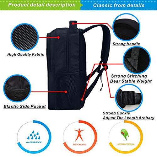 Gengx Kuromi Cute School Backpack for Girls,Kid Back to School Canvas Book Bag Casual Daypack with Front Pocket One Size