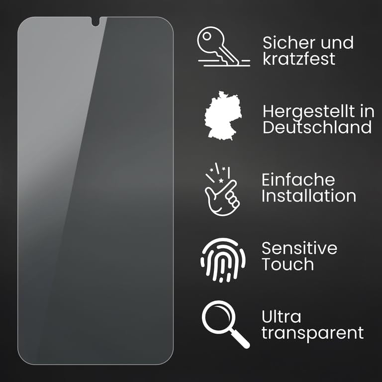 Bruni Screen Protector compatible with Samsung Galaxy A04 2022 Protector Film, crystal clear Protective Film (2X)