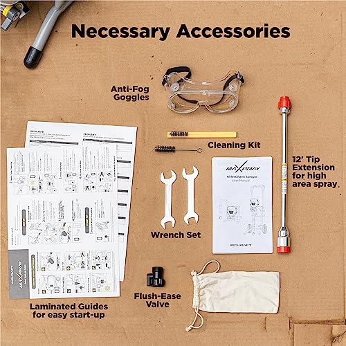 MaXpray M1 Airless Paint Sprayer, 2023 Version, High Efficiency, Thinning-Free, Minimal Overspray, for Home Exterior & House Interior DIY Painting Projects, with Paint Sprayer Accessories