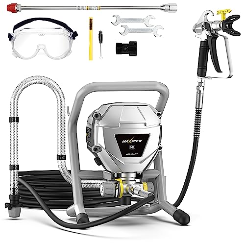 MaXpray M1 Airless Paint Sprayer, 2023 Version, High Efficiency, Thinning-Free, Minimal Overspray, for Home Exterior & House Interior DIY Painting Projects, with Paint Sprayer Accessories