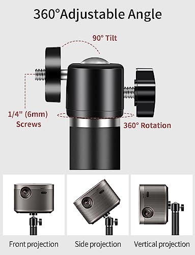 M MIMMU Desktop Projector Stand - Use on Table in Bedroom Living Room Office - Adjustable Height 11.6" to 17.3"
