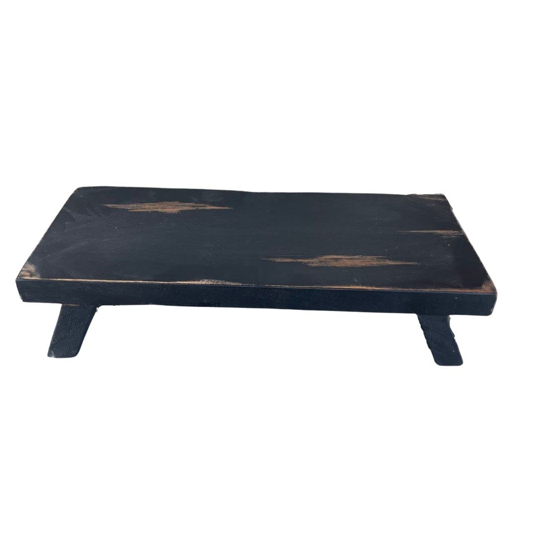 Red Fox Primitives Rustic Wooden Table Riser to Elevate Your Home Decor Style - Use as a Fancy Centerpiece on Countertops, Kitchen Islands, or Dining Tables - Handmade - Solid & Sturdy - in 2 Colors
