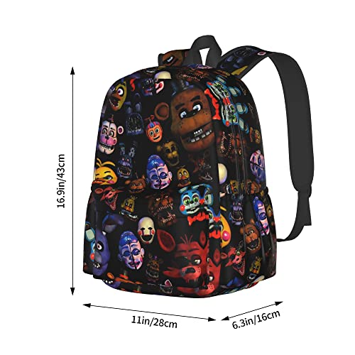 Fnaf backpacks Horror Game Midnight Bears backpack Bookbag bag 3d Casual Light Weight Backpack For Girls Boys Teens
