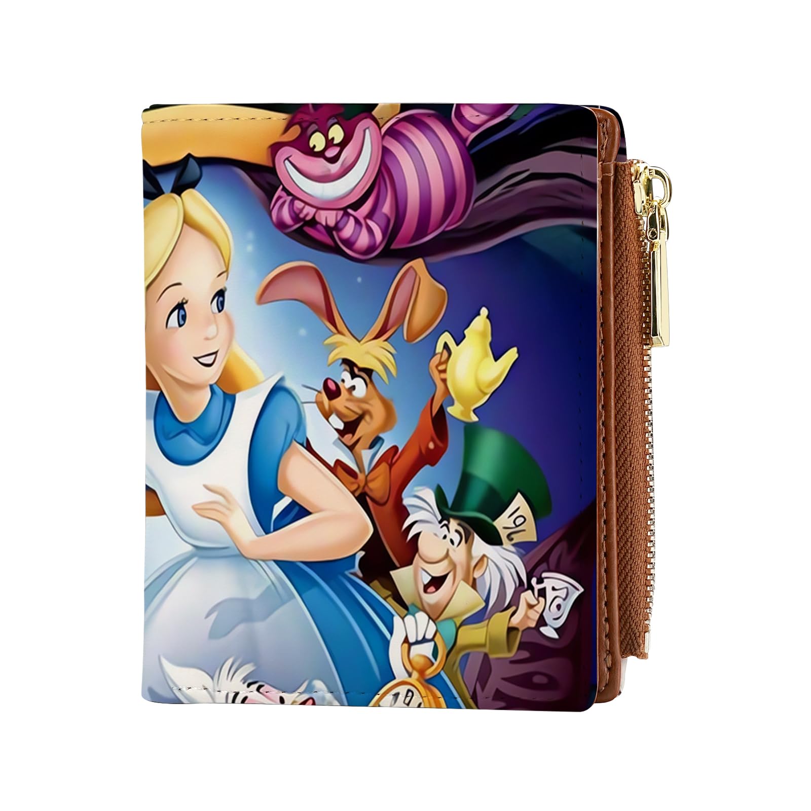 KBVWHW Cartoon Animation Faux Leather Wallet|Alice Fans Gift TV Movies Lover Gifts Birthday Graduation Christmas Gifts for Daughter Girls (alice)