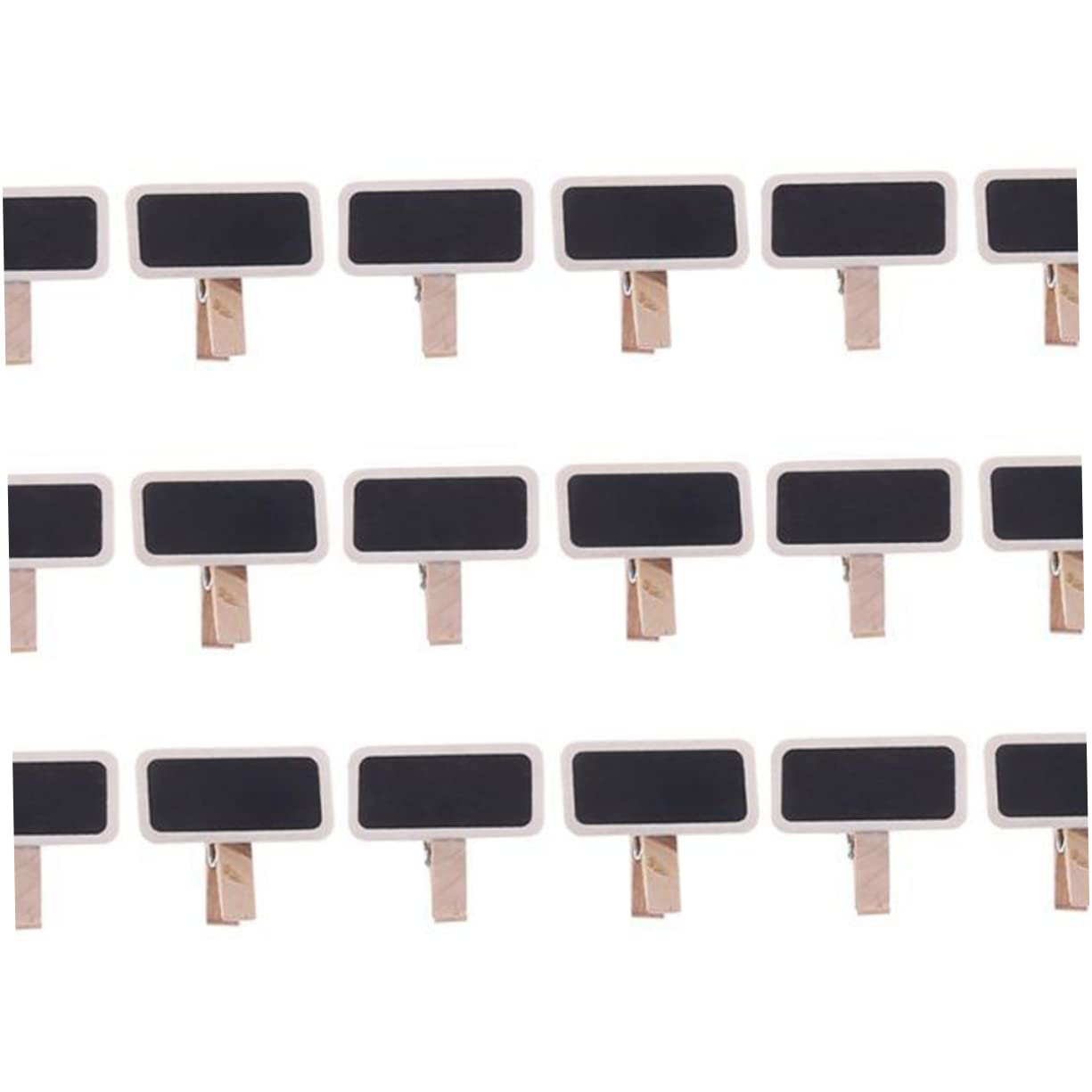 50pcs Mini Blackboard Wooden Clips Blackboard for Kids Message Board Small Blackboard