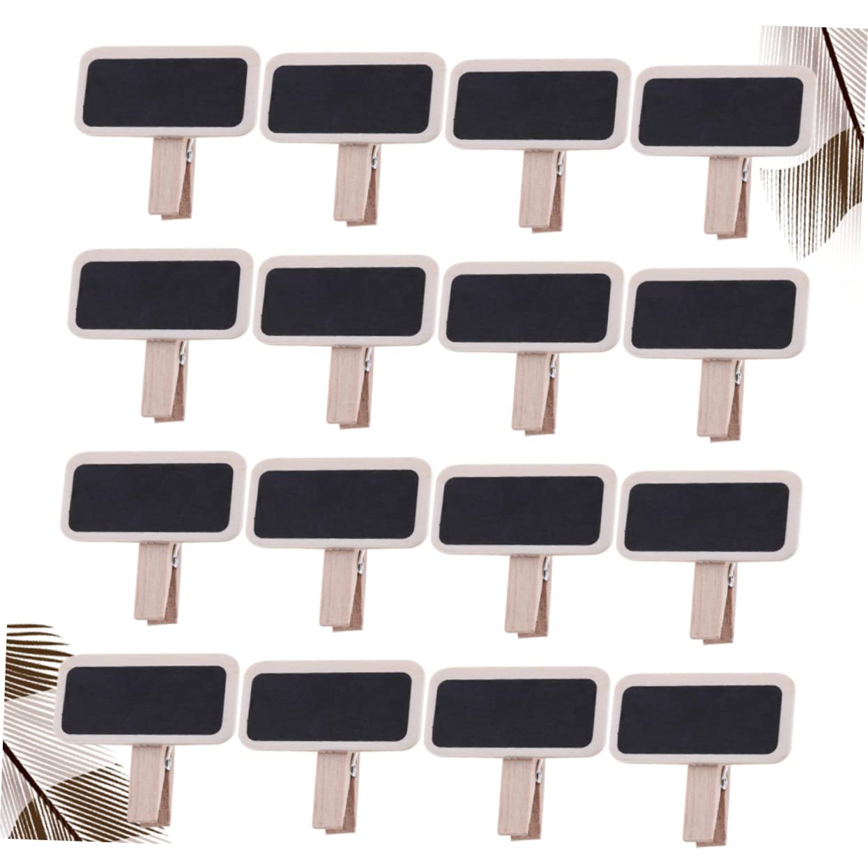 50pcs Mini Blackboard Wooden Clips Blackboard for Kids Message Board Small Blackboard