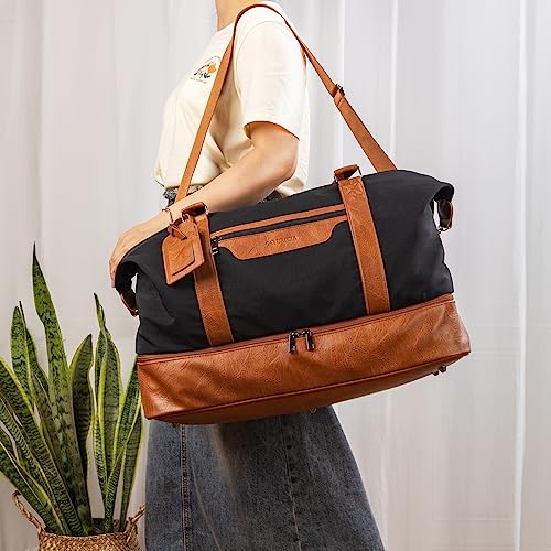 Travel Duffle Bag With Shoe Compartment for Women Weekende Bag,Large Capacity Overnight for Girls