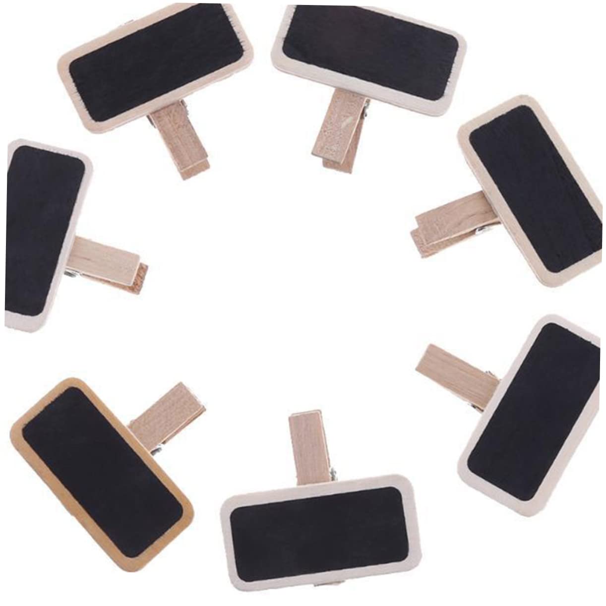 50pcs Mini Blackboard Wooden Clips Blackboard for Kids Message Board Small Blackboard
