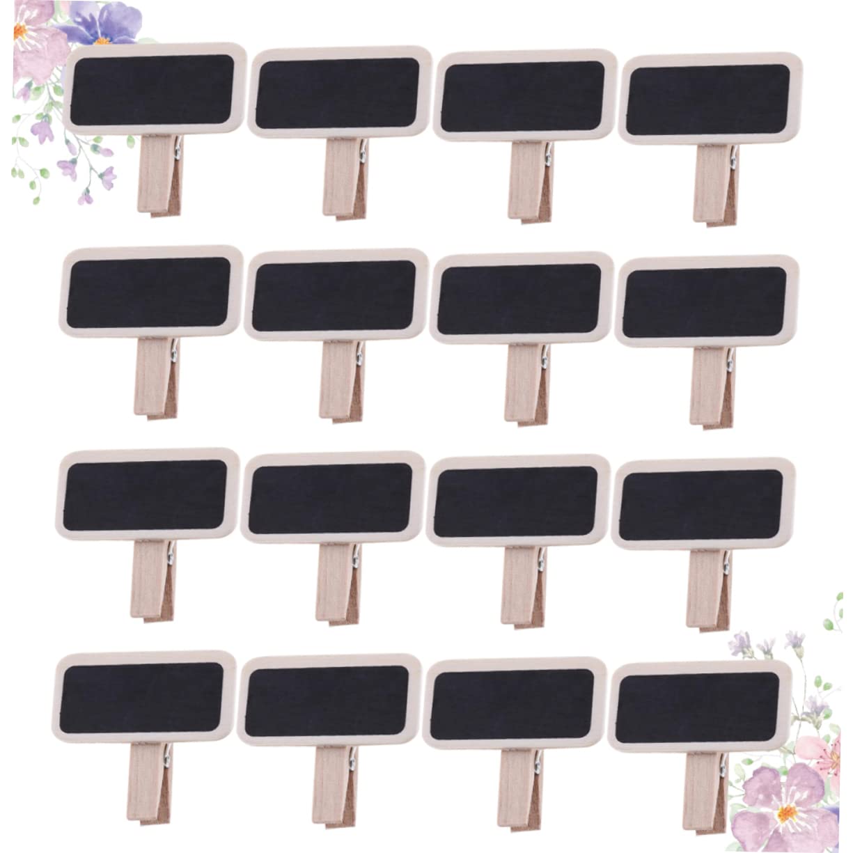 50pcs Mini Blackboard Wooden Clips Blackboard for Kids Message Board Small Blackboard