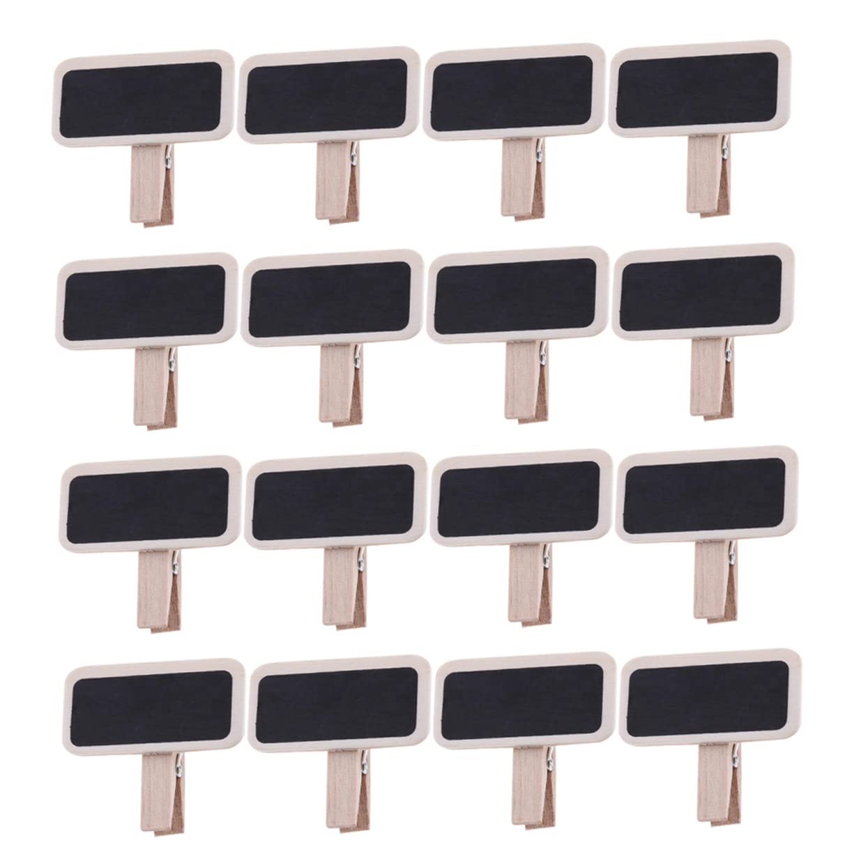 50pcs Mini Blackboard Wooden Clips Blackboard for Kids Message Board Small Blackboard