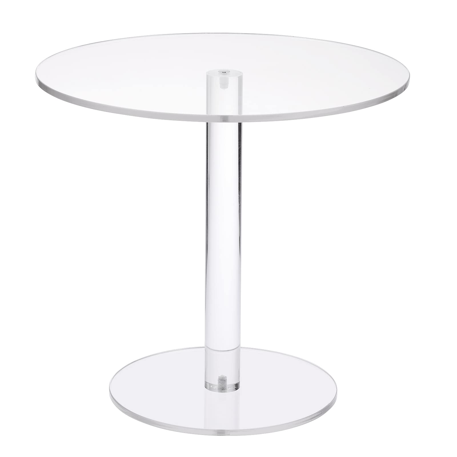 KVMORZE Acrylic Cake Stand, Clear Round Cupcake Stands for Dessert Table, Dessert Cupcake Pastry Candy Display Riser for Wedding, Event, Party, Cake Holder for Cupcake Dessert Cake Pizza (9.8in)