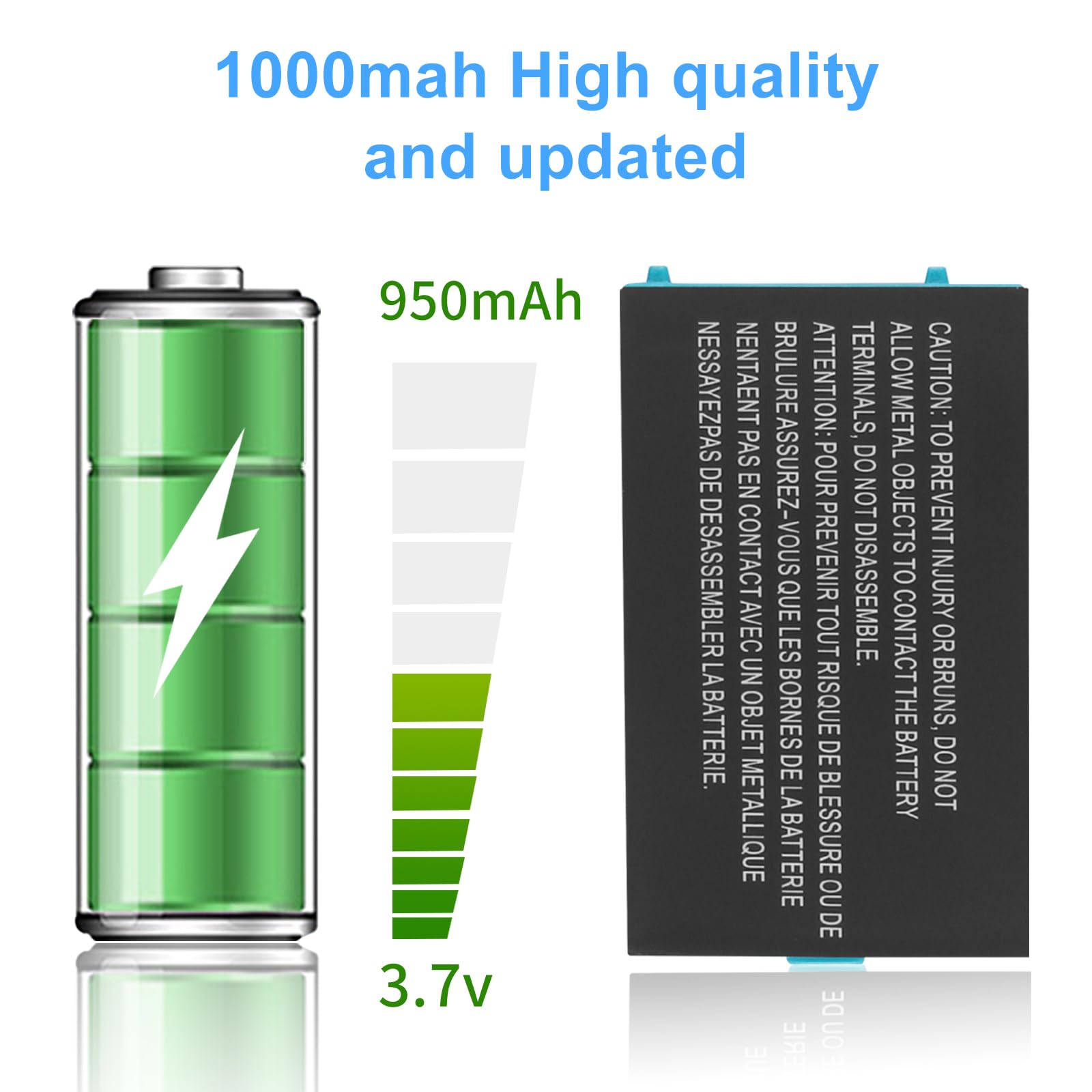 TAYUZH Battery for Game Boy Advance SP, 1000mAh Rechargeable Lithium-ion Battery for Nintendo Gameboy Advance SP GBA SP AGS-001, SAM-003