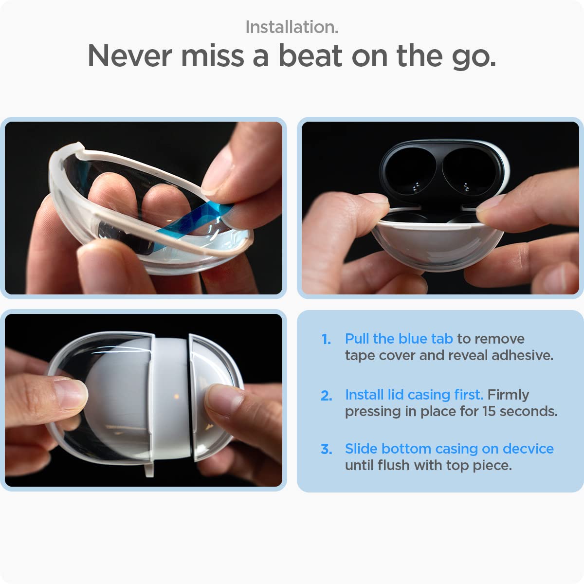Spigen Ultra Hybrid Designed for Pixel 7a Case and Pixel Buds Pro Case (2022) Bundle