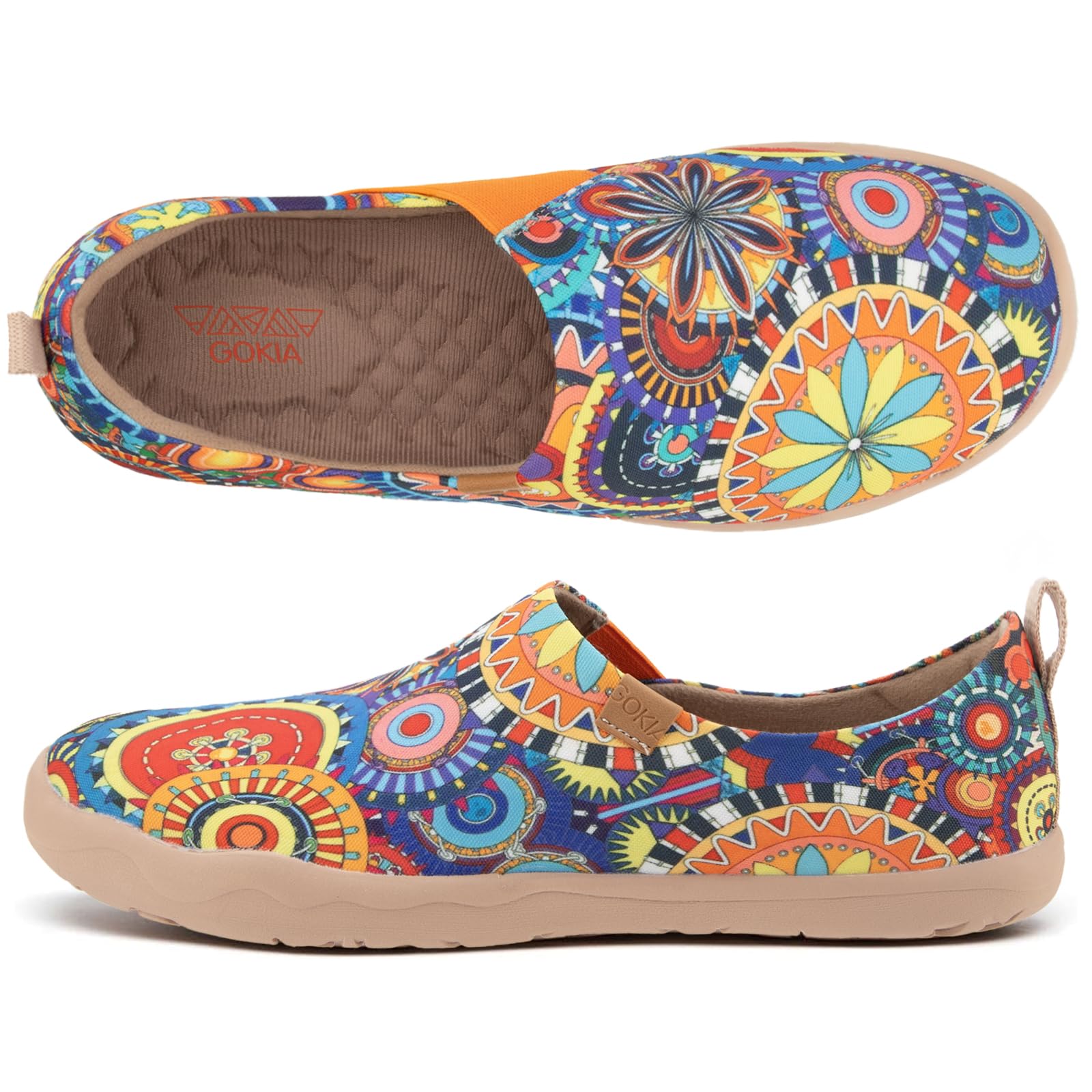 GOKIA Women's Galsang E3650 Walking Travel Shoes(Paisley, US-Size 10)