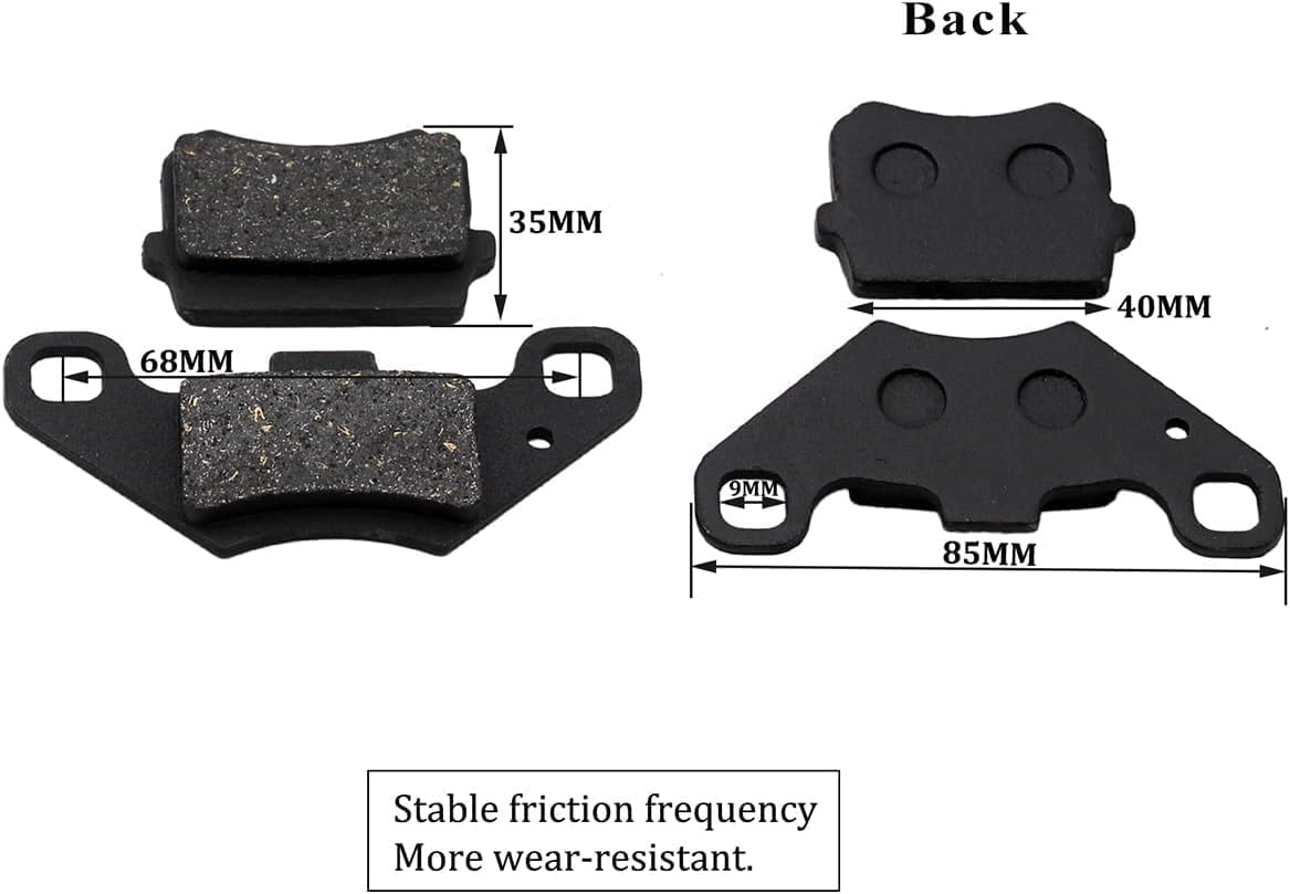 PRO BAT Rear Hydraulic Brake Assembly Caliper Master Cylinder Kit + Disc Brake Rotor + Brake Pad for Go Kart Golf Cart ATV Buggy Coolster Taotao 50cc 150cc 200cc 250cc (Black)