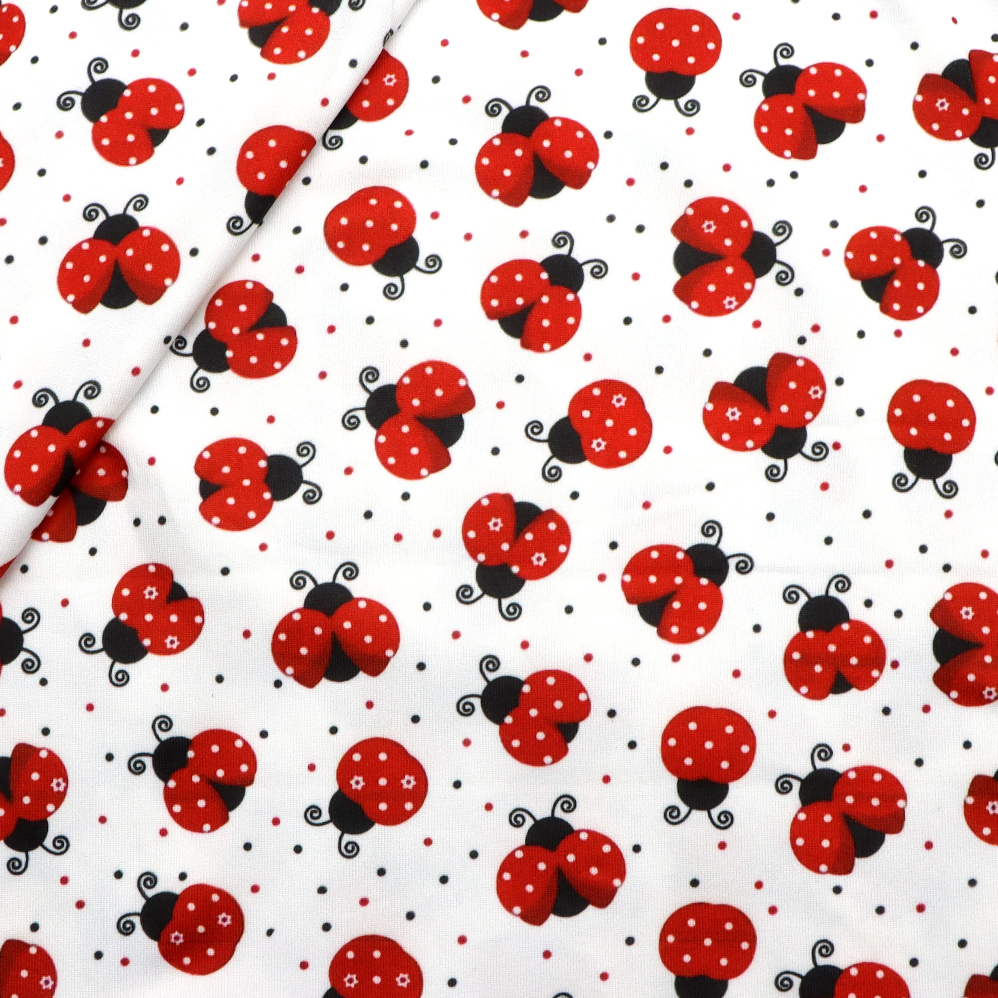 David Angie Printed Double Brushed Polyester Fabric Soft Smooth 4 Way Stretch Knit Fabric by The Yard for Dress Sewing (A)