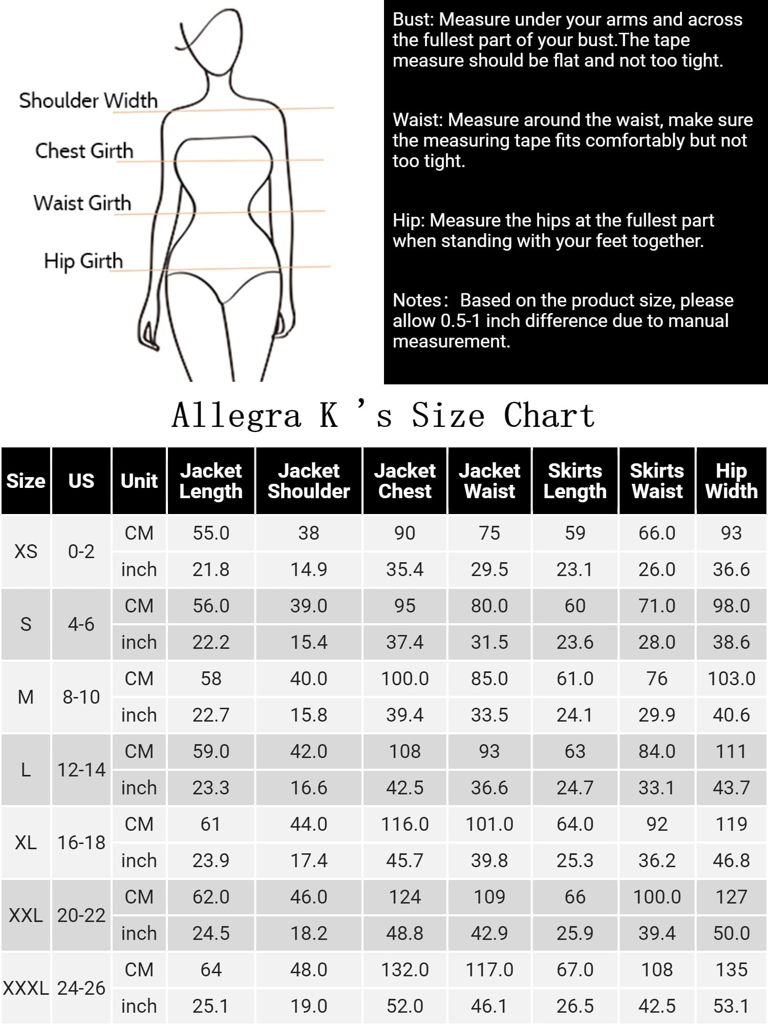 Allegra K Skirt Suit Sets for Women's 2 Piece Formal Office Notched Lapel Peplum Jacket Blazer Pencil Skirts Set Large Black
