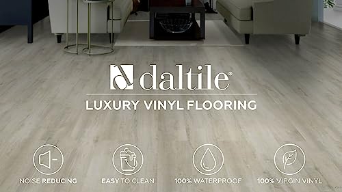 Daltile Luxury Vinyl Flooring | 6" x 48" x 4.5MM | Grey Wood Look Plank | 12Mil Wear Layer | DIY Click Lock Tile | Adventuro Collection in Trekker (16 PC per Carton) (32.15 SQFT per Carton)