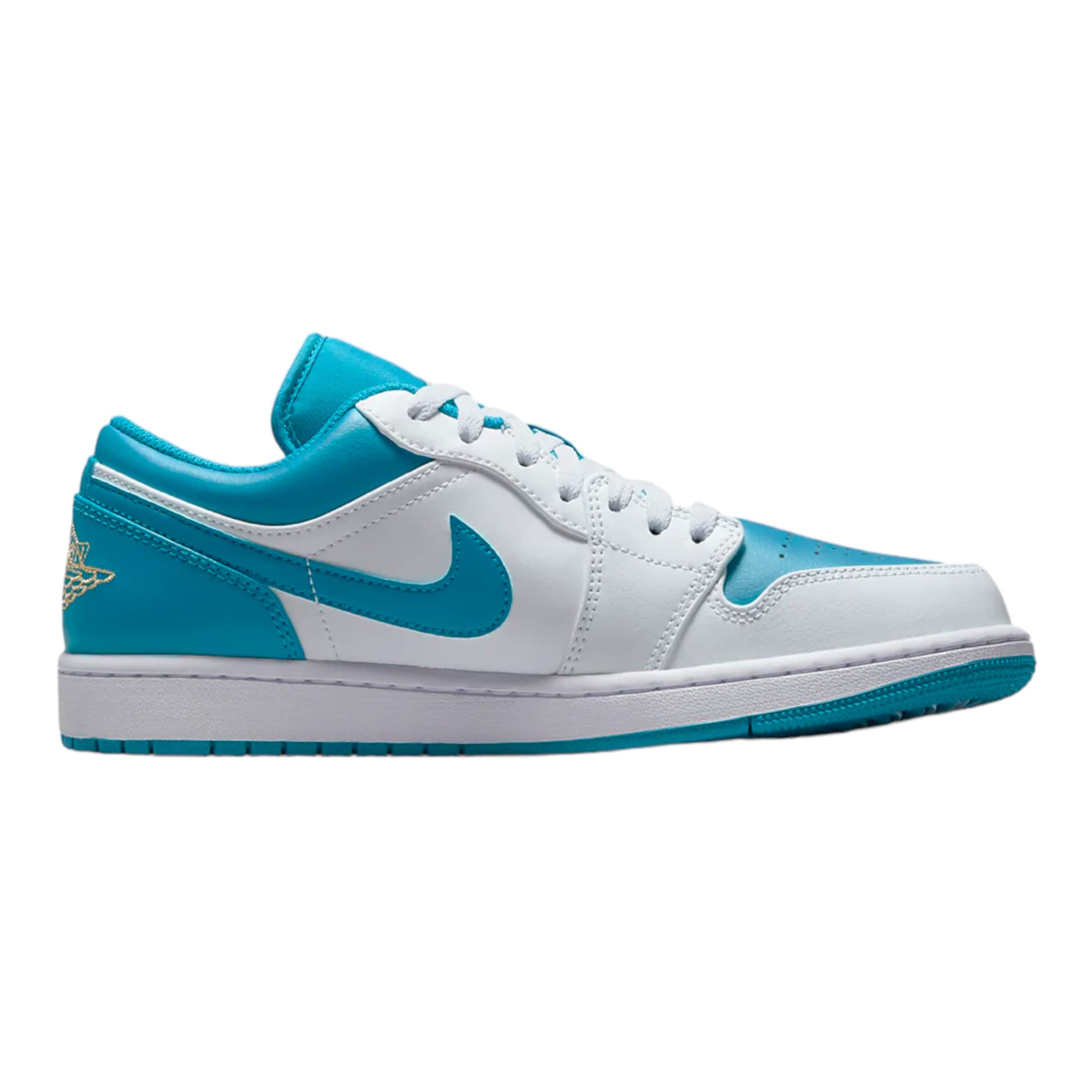 Jordan Nike Air 1 Low Men's Shoes White/Celestial Gold-Aqauatone 553558-174 12