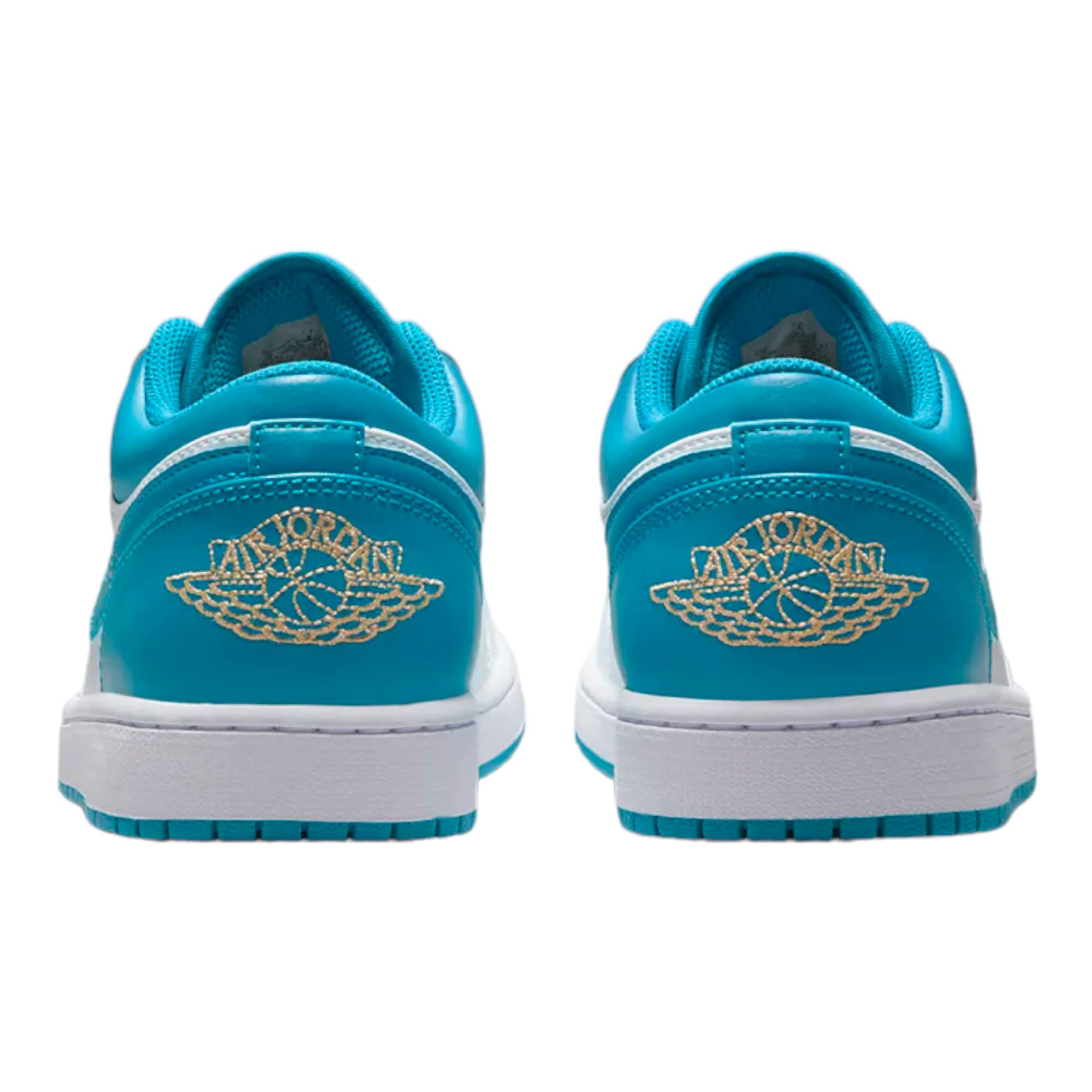 Jordan Nike Air 1 Low Men's Shoes White/Celestial Gold-Aqauatone 553558-174 12