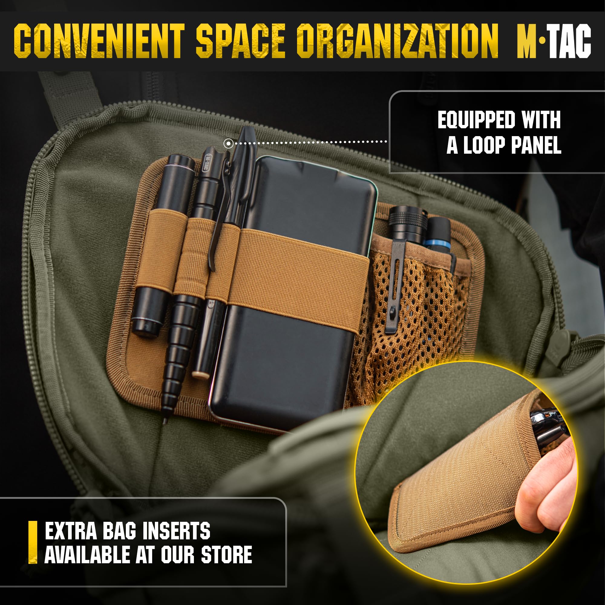 M-Tac Tactical Large Crossbody Bag for Men - Concealed Carry Sling - Multicam Black CCW Chest Bag - Elite Sphaera Shoulder Pack (Regular)