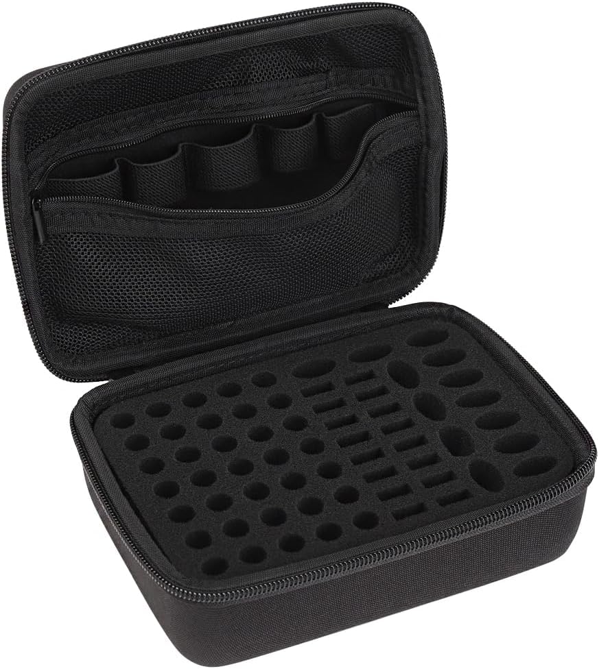 HUIZHU EVA Storage case with Elastic Protective Sponge for Storing 5IO pen Battery and Electronics and USB Charger and U disk (Black)