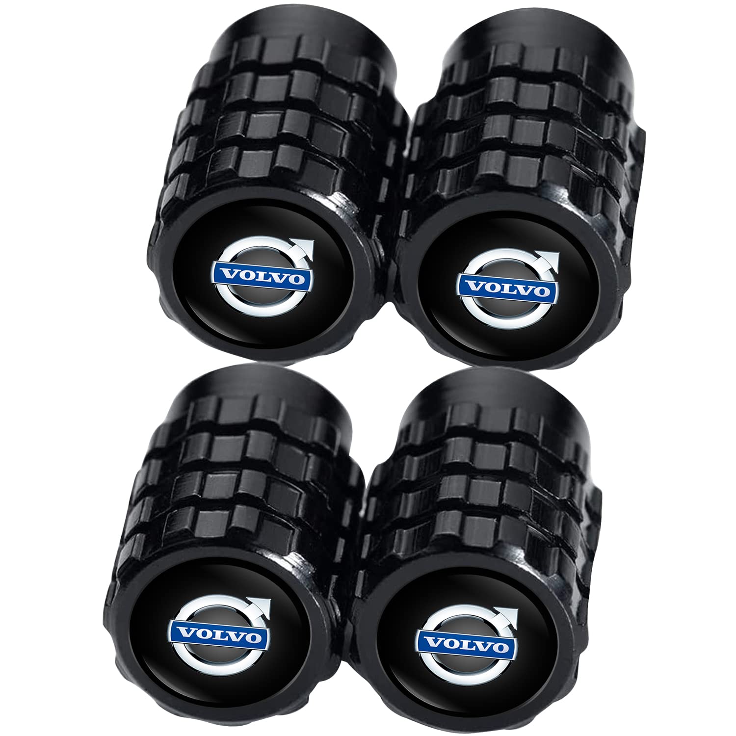 Metal Auto Car Tire Valve Stem Caps Compatible with Volvo s60 s90 xc60 xc40 xc90 v60 v90 Series All Models Wheel Cap, Air Valve Caps Styling Decoration Accessories 4pcs