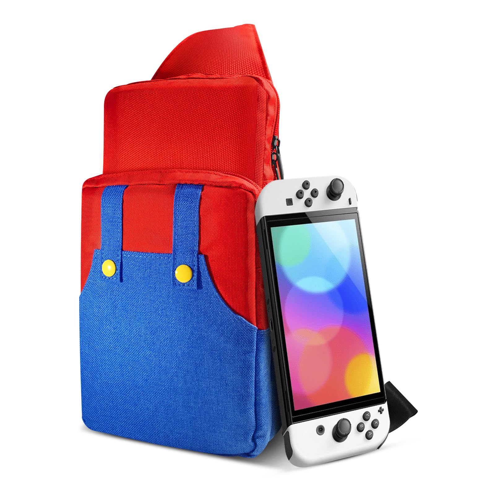 THRCIFLO Portable Crossbody Travel Bag, Cute Shoulder Bag Backpack, Durable Carrying Sling Bag for Game Accessories Storage