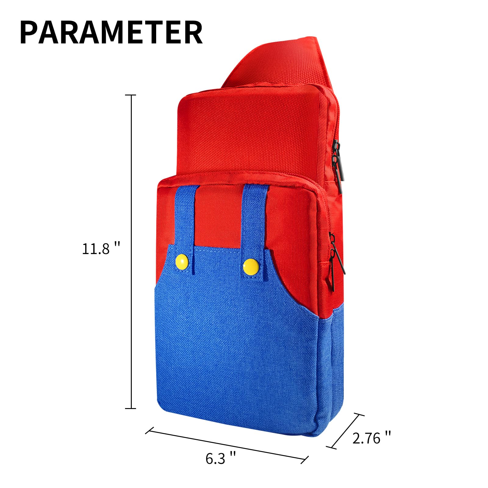 THRCIFLO Portable Crossbody Travel Bag, Cute Shoulder Bag Backpack, Durable Carrying Sling Bag for Game Accessories Storage