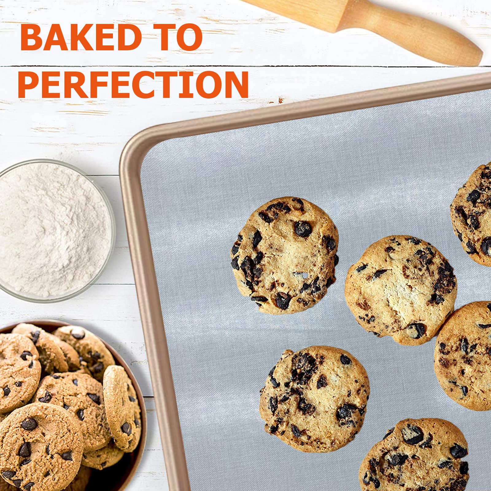 Silicone Baking Mat Roll, Cut to Size Silicone Mat, Non-slip Silicone Pastry Mat, Non-Stick Reusable Air Fryer Liner, Counter Mat, Oven Liner, Freeze Dryer Mat - 12IN x 8FT