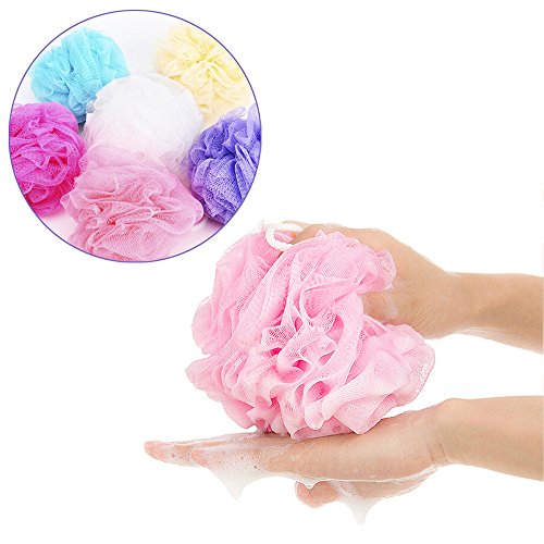 Exfoliating Bath Sponge,Exfoliate Sponge Mesh Net Ball,Set by Shower Bouquet,Bath Sponges for Shower,Shower Sponge,Bath Scrubber for Body,Bathing Accessories Bath Cleaning Utility (A)