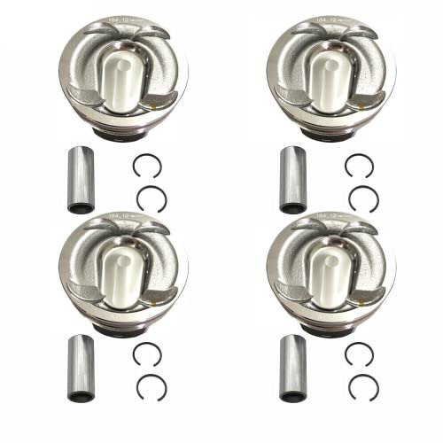AMPSTOE 4pcs Piston & Rings Set Compatible With Jaguar XE/XF/XJ Volvo XC/S60 Land Rover Discovery Sport Freelander 2 Range Rover Evoque 2.0T 2012-2017 Fit for AG9Z6108L (STD)