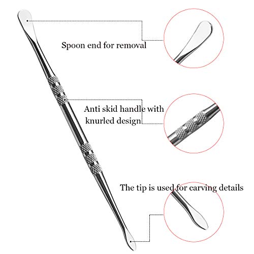 2 Pieces Wax Carving Tool 4.75 Inch Stainless Steel Clay Sculpting Tool (Silver)