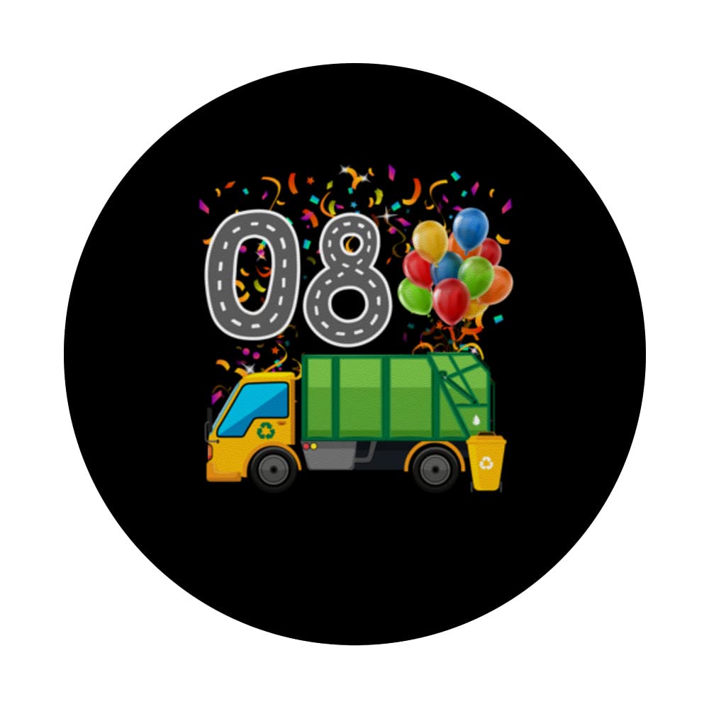 Happy O8 Waste Picker Dumpster Garbage Truck PopSockets Swappable PopGrip