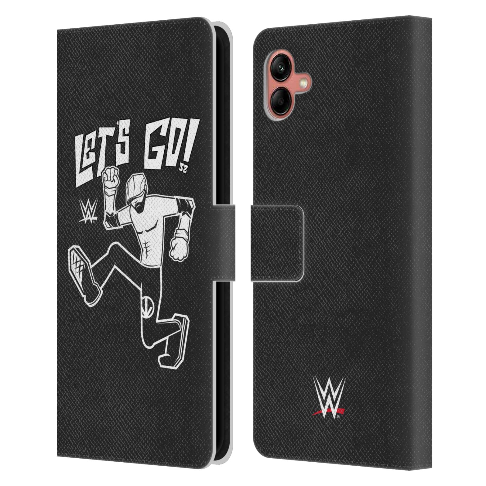 Head Case Designs Officially Licensed WWE Let's Go Sami Zayn Leather Book Wallet Case Cover Compatible with Samsung Galaxy A04 (2022)